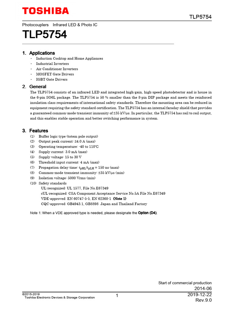 TLP 5754 | PDF | Capacitor | Power Inverter
