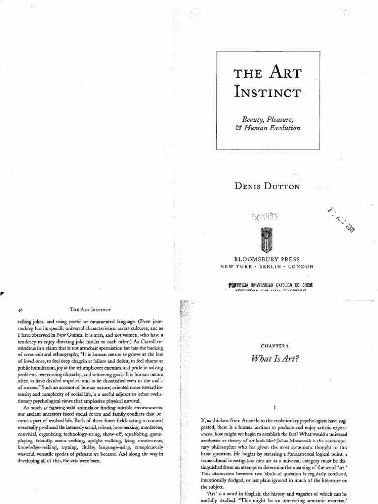 11-Dutton, Dennis. The Art Instinct. Chapter 3. What Is Art | PDF