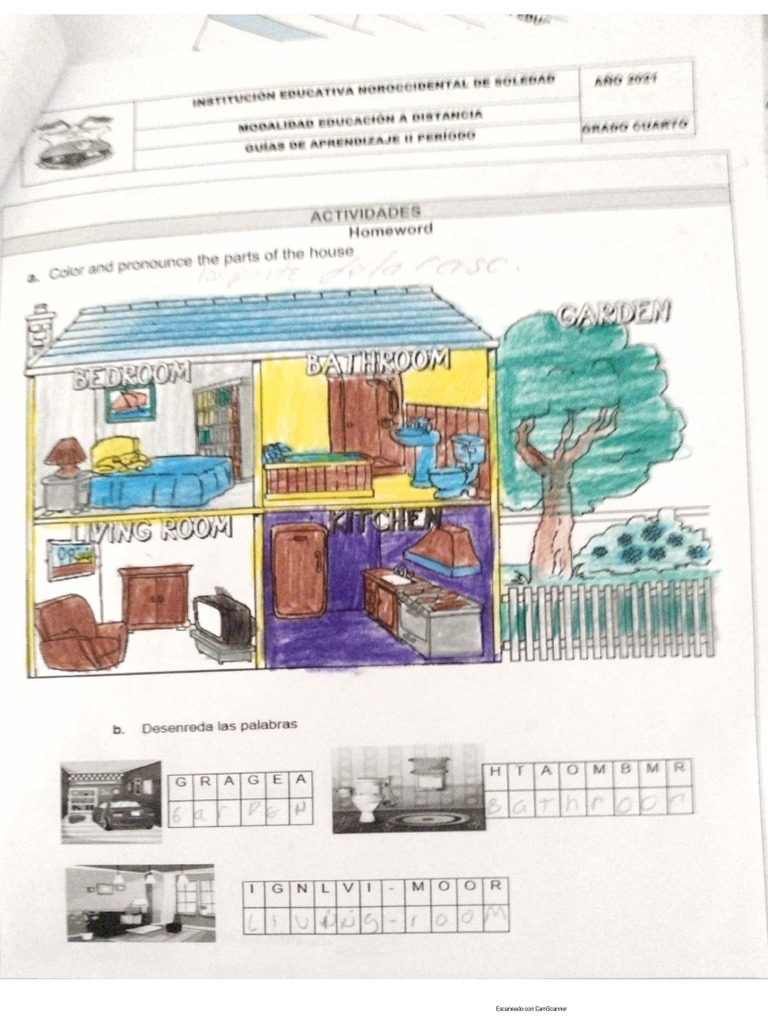 Vocabulario Partes of The House | PDF