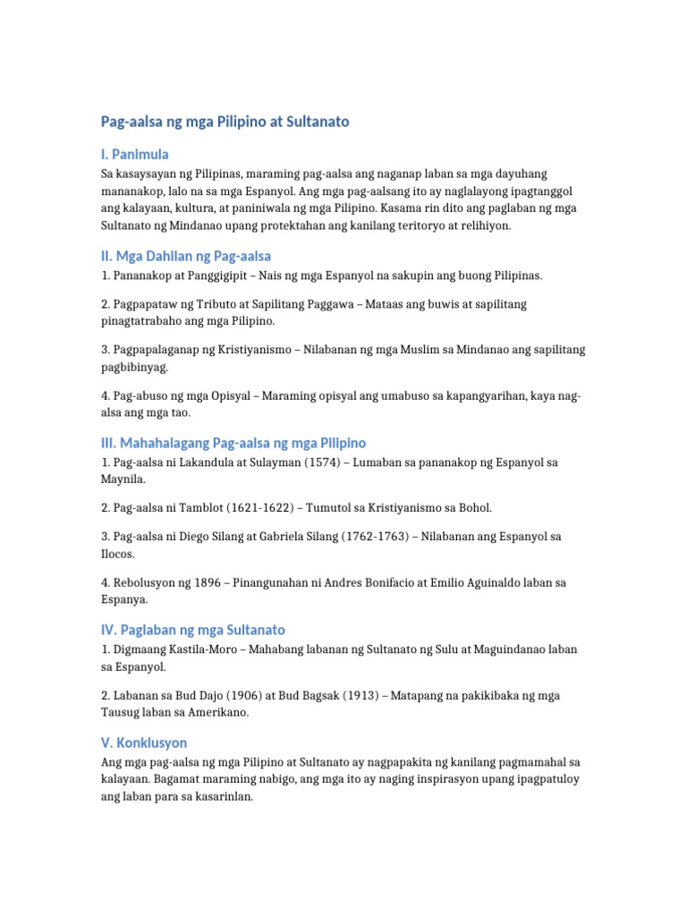 Pag-Aalsa Ng Mga Pilipino Grade5 | PDF