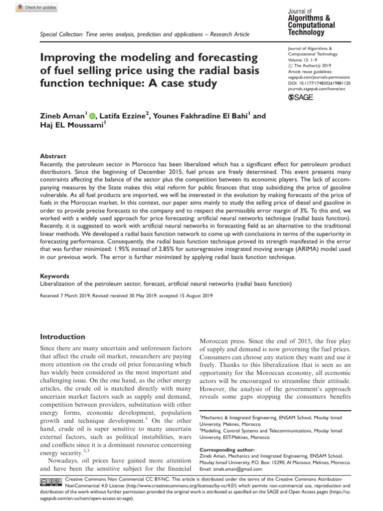 Improving The Modeling and Forecasting of Fuel Sel | PDF | Forecasting | Applied Mathematics