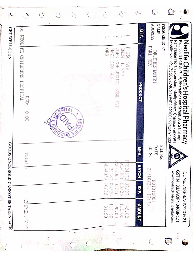Pharmacy Bill 02 Pdf