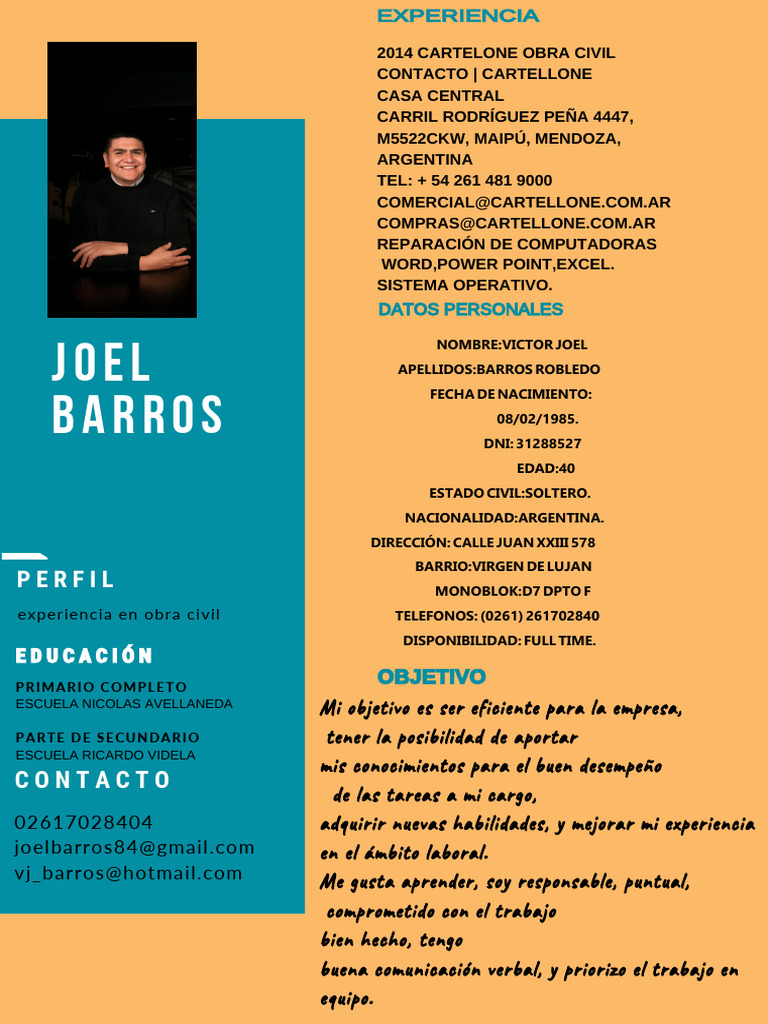 Curriculum Joel | PDF
