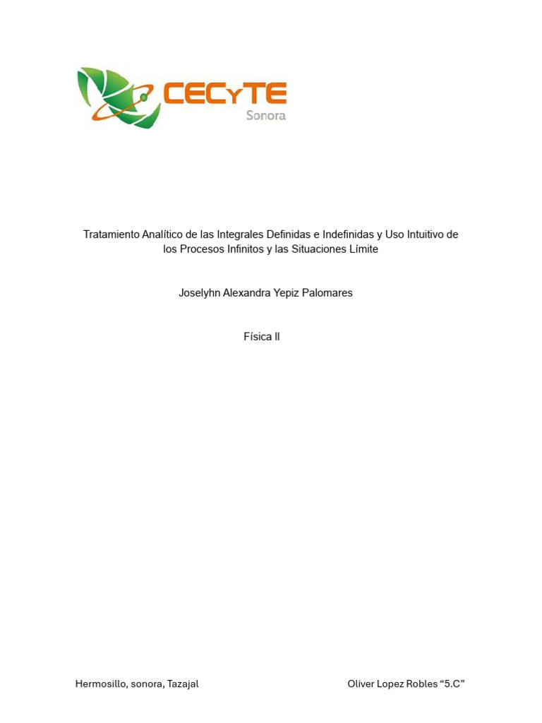 Análisis de Integrales Definidas e Indefinidas | PDF | Integral ...