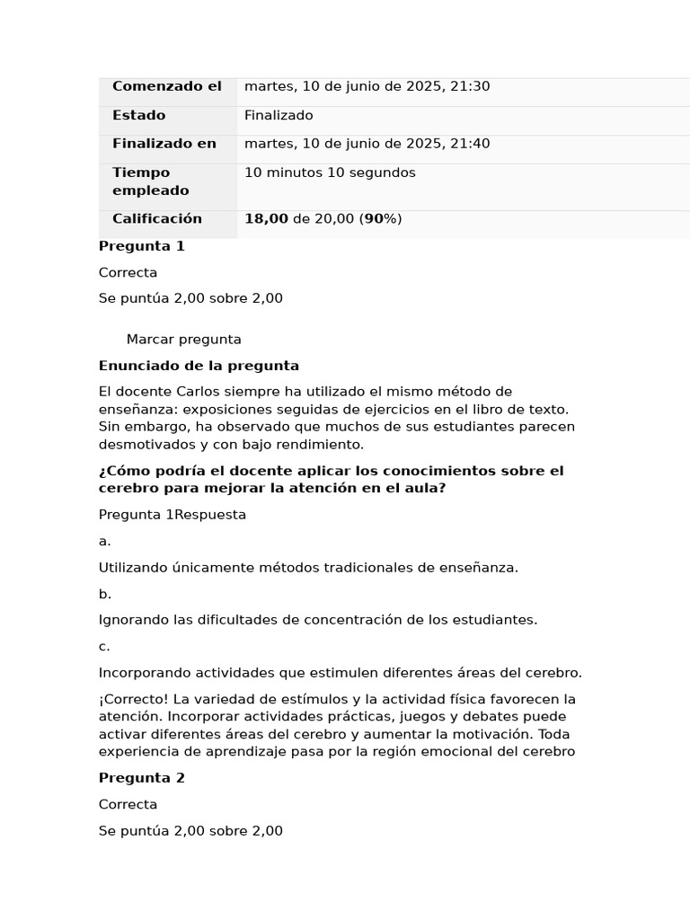 Examen U2 | PDF | Metacognición | Aprendizaje