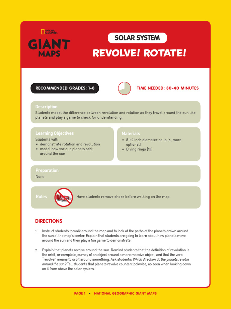 Solar System Revolve Rotate | PDF | Rotation | Planets
