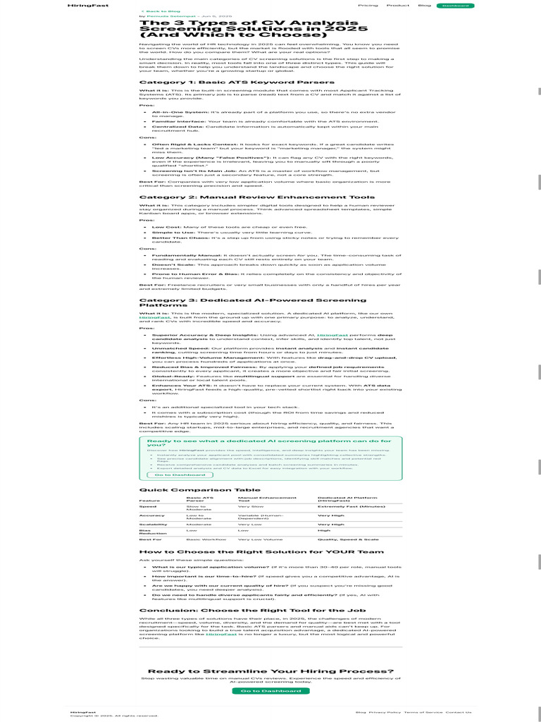 3 Types of CV Analysis Screening Solutions in 2025 - WWW - Hiringfa.st ...
