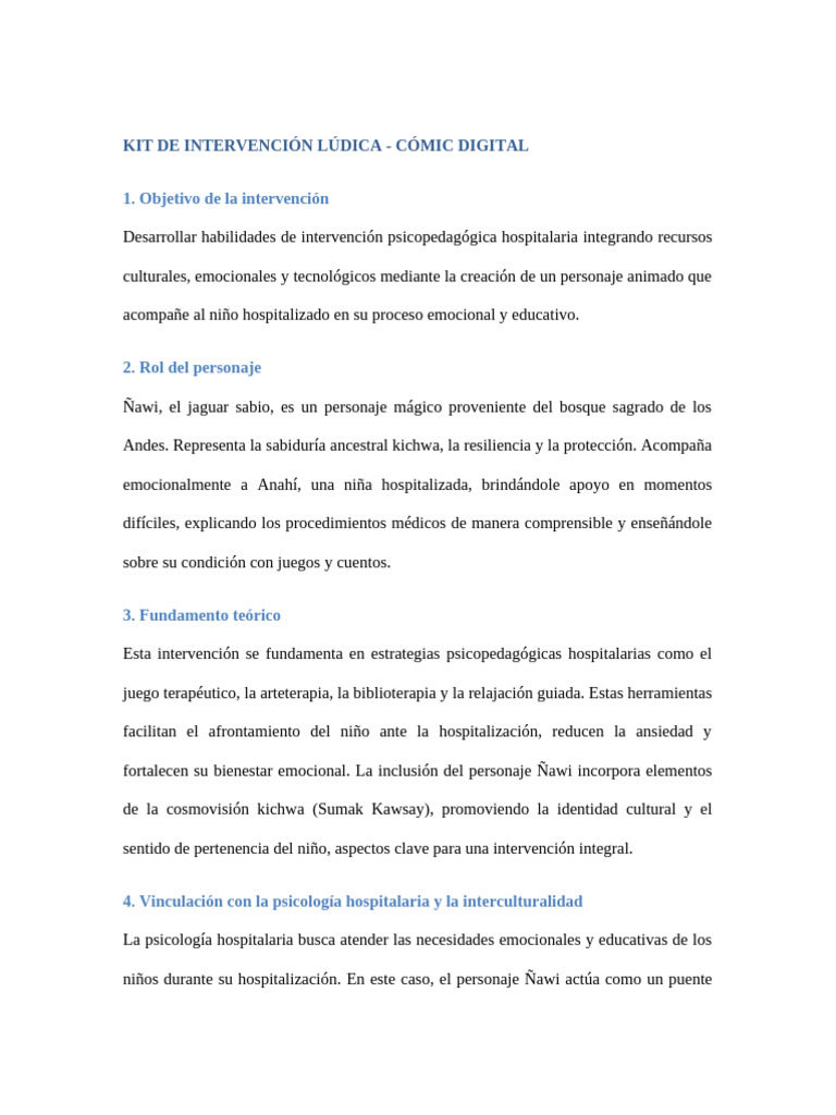 Informe Kit Intervencion Comic | PDF | Las emociones | Cómics