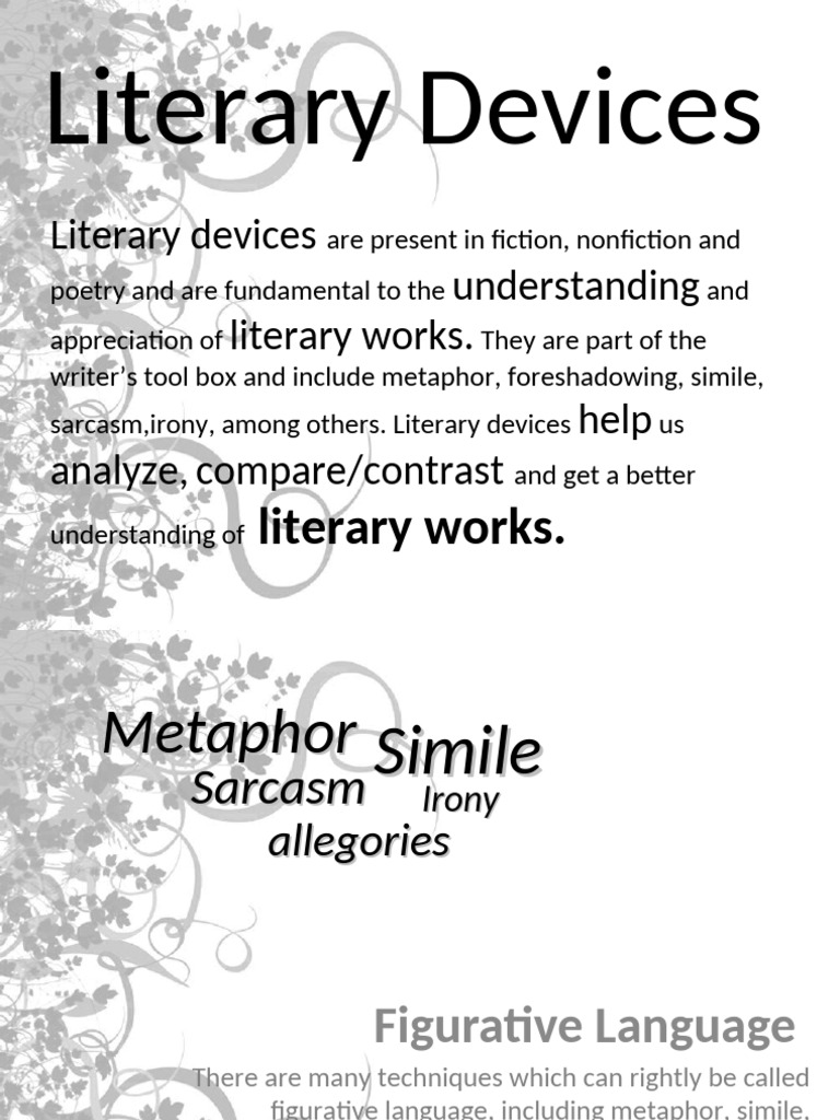 Literary Devices Examples | PDF | Irony | Metaphor