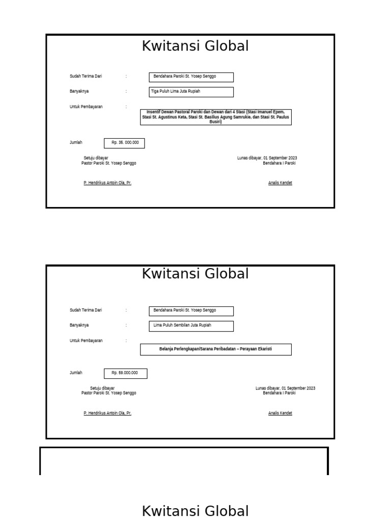 Kwitansi Global | PDF