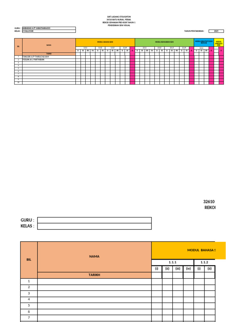 Rekod Borang Transit PSV | PDF