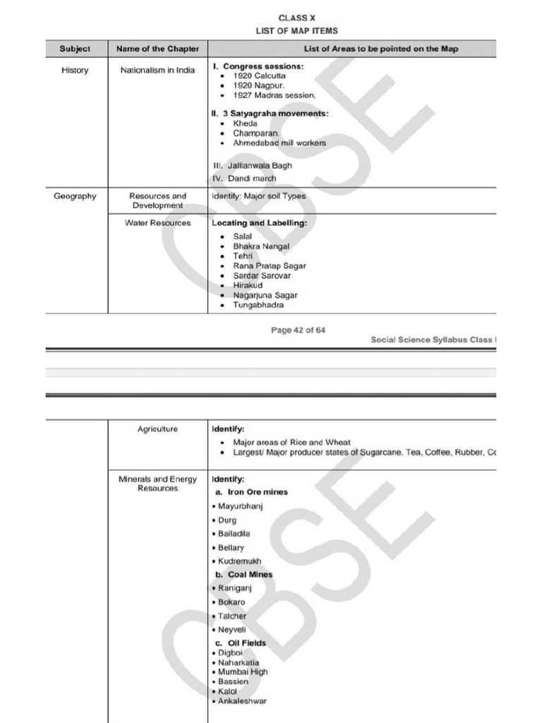 10th Map Skills 2023 24 Pdf