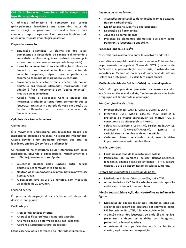 Cap 05, 06, 07 - Consolaro Neab | PDF | Quimiotaxia | Endotélio