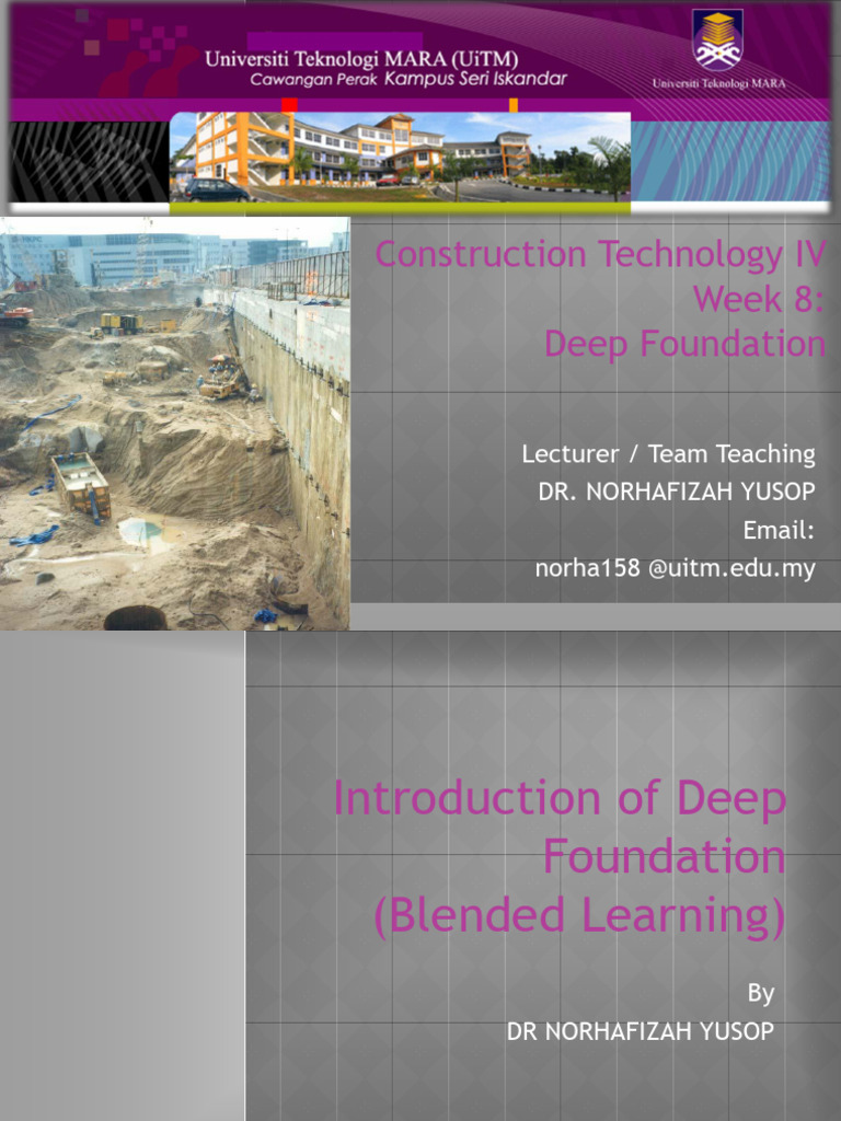 w9. BL - Introduction of Deep Foundation | PDF | Deep Foundation | Foundation (Engineering)