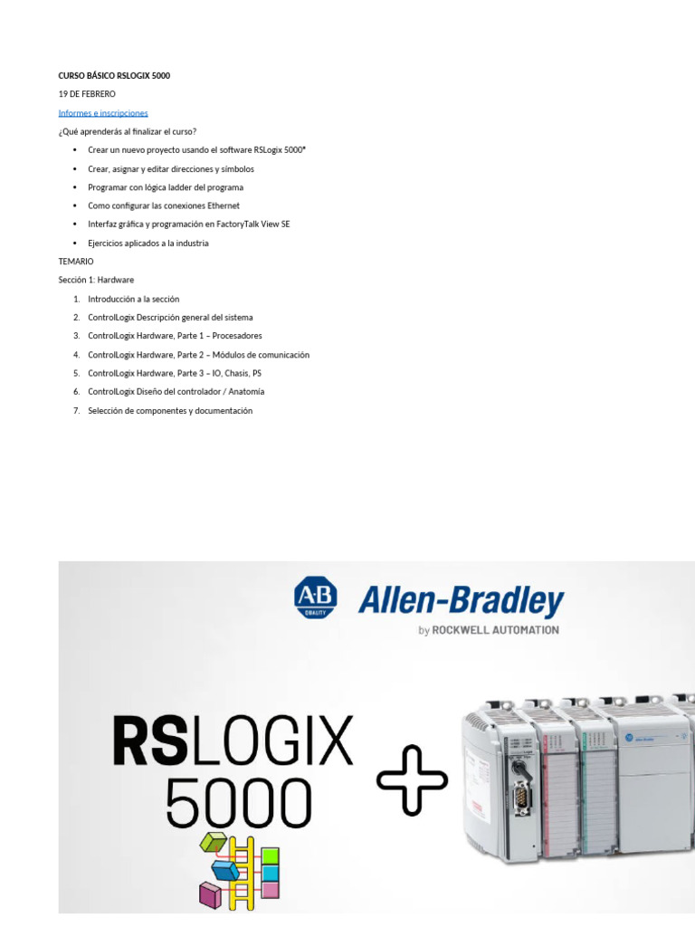 Curso Básico Rslogix 5000 | PDF