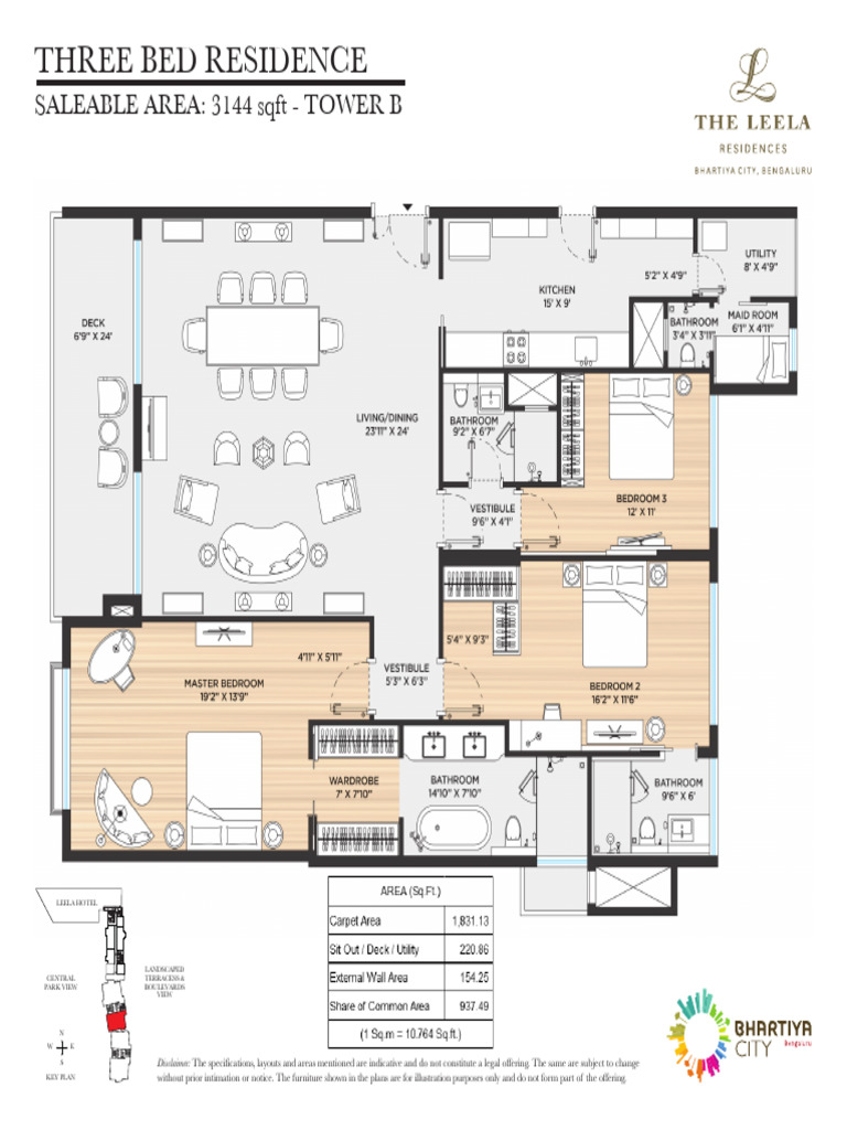 3BR TowerB-3144sft Layout | PDF