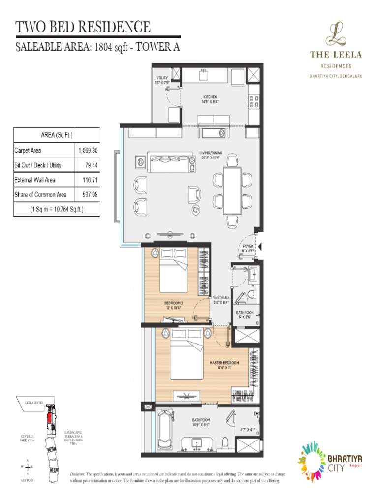 2BR-1804sft (Boulevard Facing) Layout | PDF