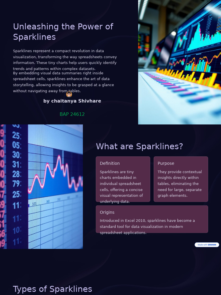 Unleashing The Power of Sparklines | PDF | Spreadsheet | Data