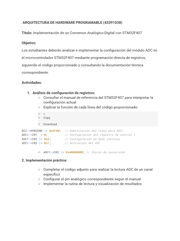 Adc STM32F407 | PDF