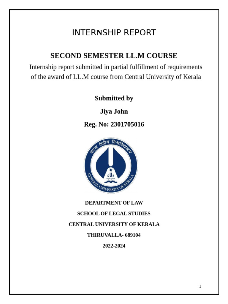 Intership 3rd Sem Report Pdf Government Of India Government