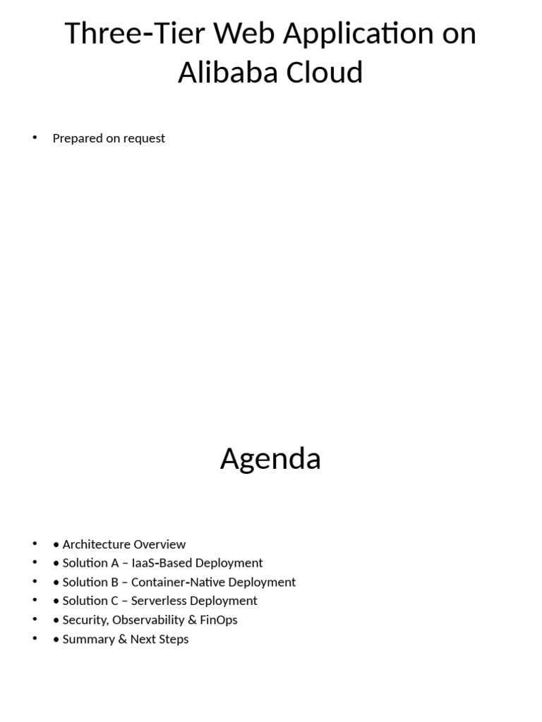 Alibaba Three Tier Webapp | PDF