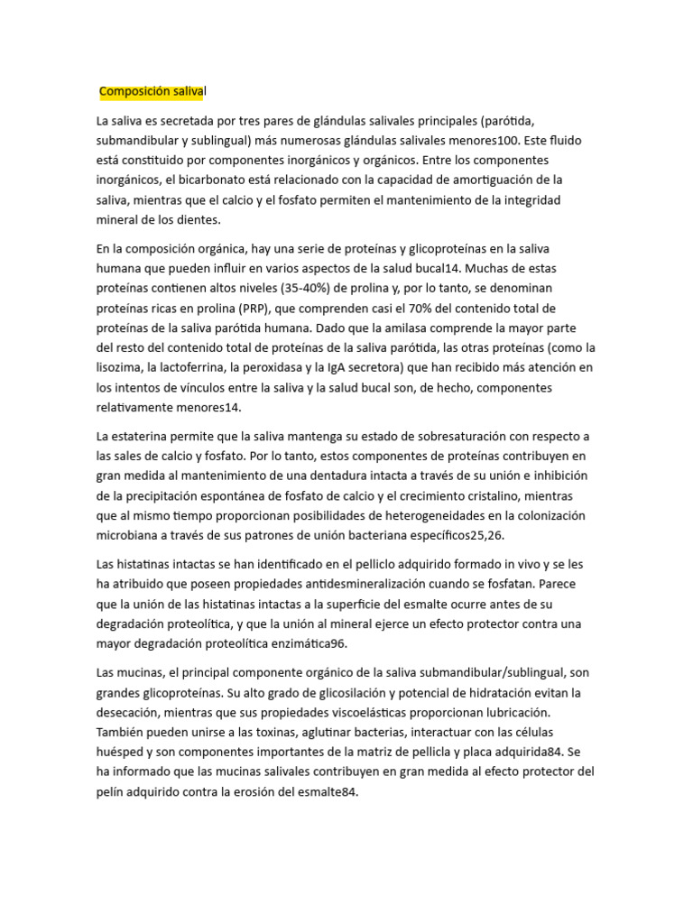 Saliva | PDF | Saliva | Biología