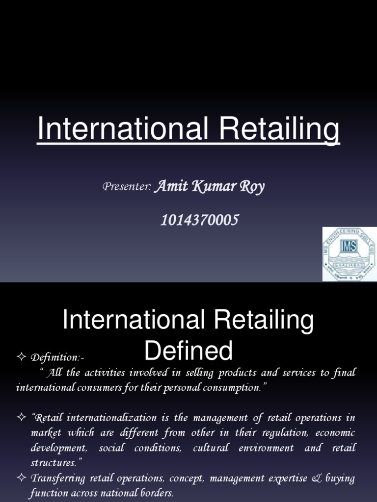 International Retailing | PDF | Retail | Exports