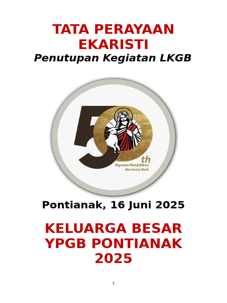 Teks Misa LKGB | PDF