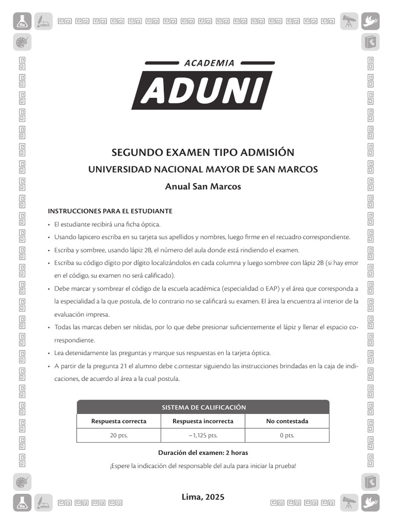 2 Ex Tipo Adm Unmsm Asm | PDF | Comunicación | Agricultura