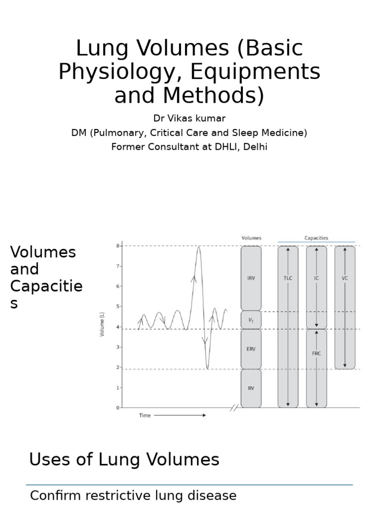 Lung Volumes Basic DR Vikas Kumar | PDF | Pulmonology | Respiration