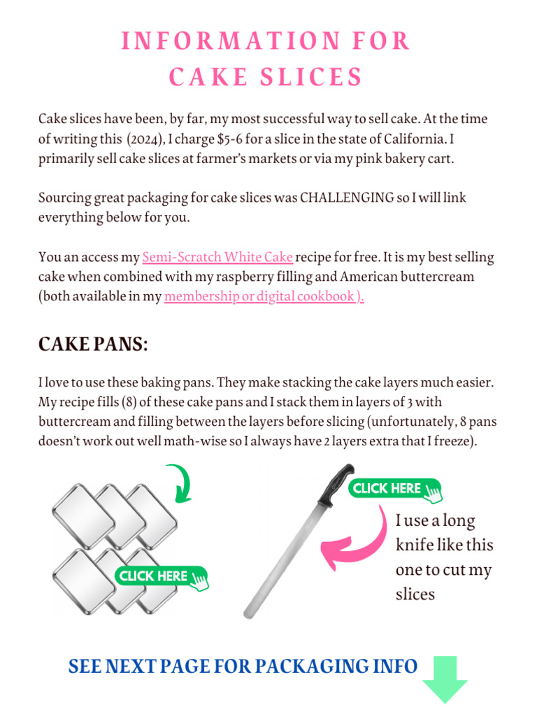 Cake Slice Packaging Revised | PDF