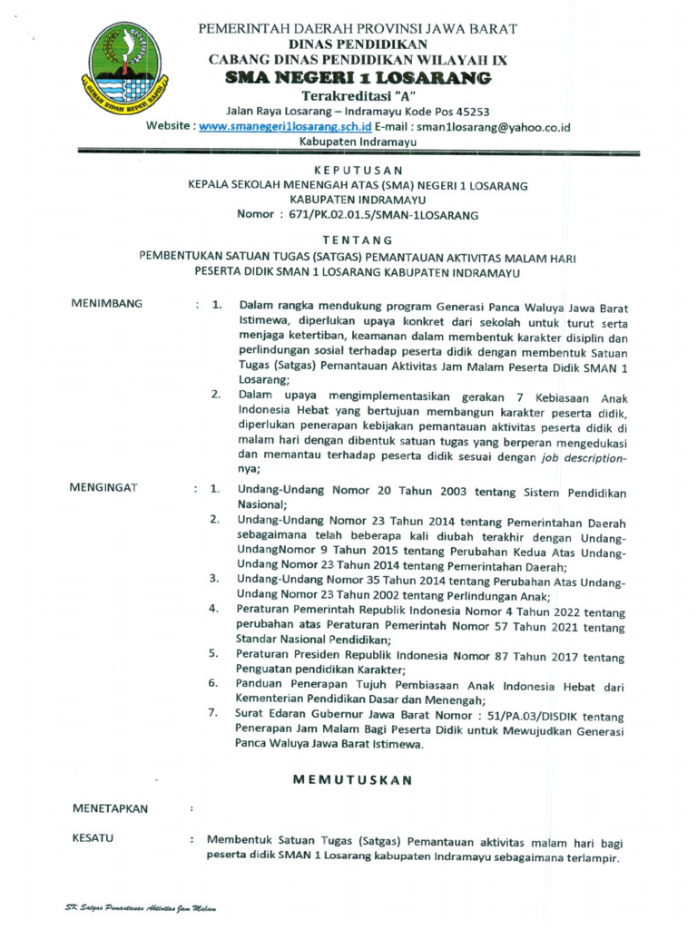 SK Tim Jaga Malam 2025 - 000167 | PDF