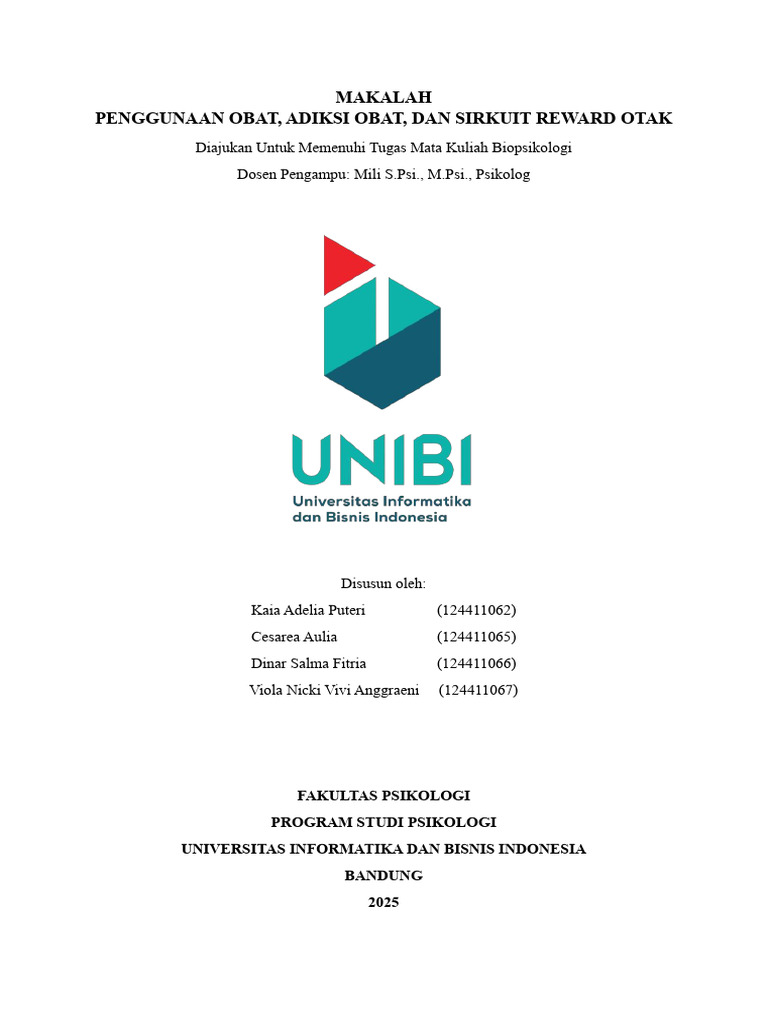 Penggunaan Obat, Adiksi Obat, Dan Sirkuit Reward (Fix) | PDF