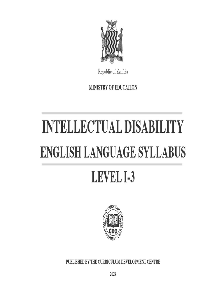 Zambia Intellectual Disability English Syllabus | PDF | Business Law ...