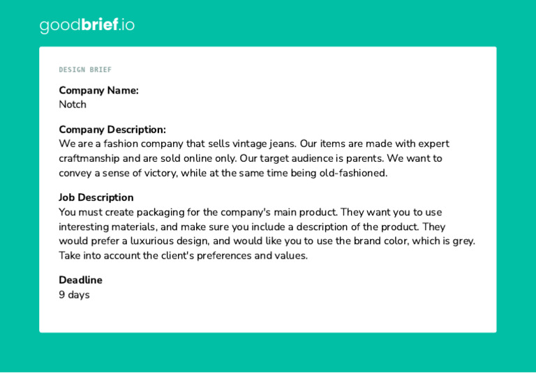 Good Brief | PDF
