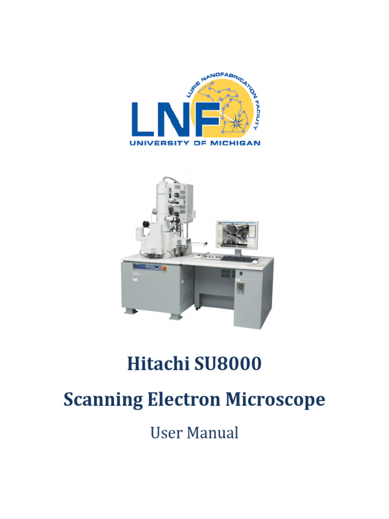 Hitachi SU8000 SEM User Manual | PDF | Scanning Electron Microscope ...