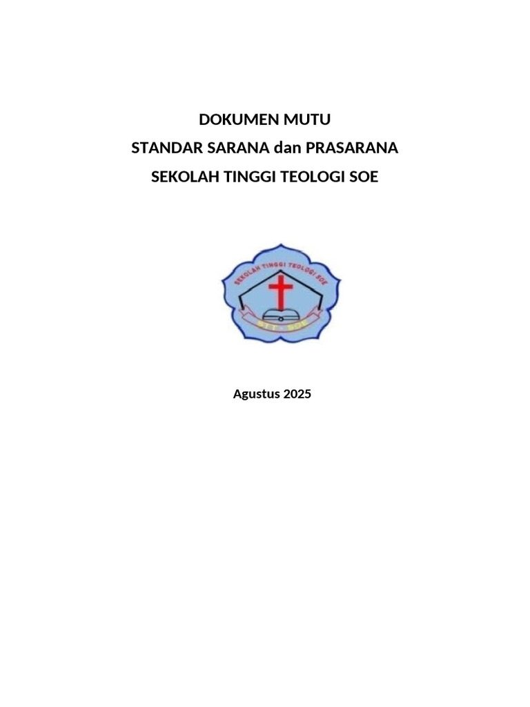 Dokumen Mutu Standar Sarana - Prasarana | PDF