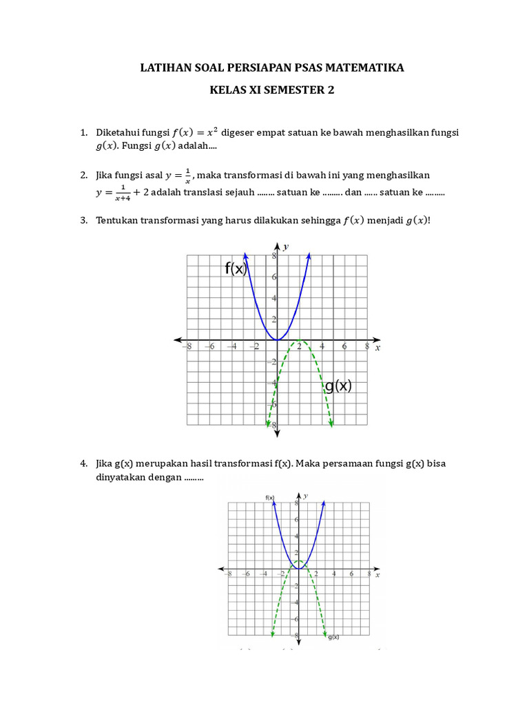 Latihan Soal Persiapan PSAS Kelas XI Semester 2 2025 | PDF