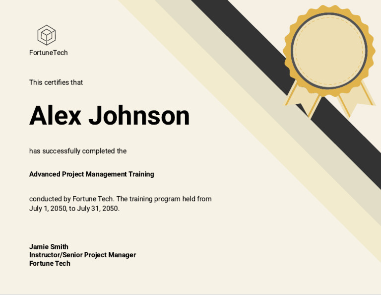 Editable Certificate Template | PDF