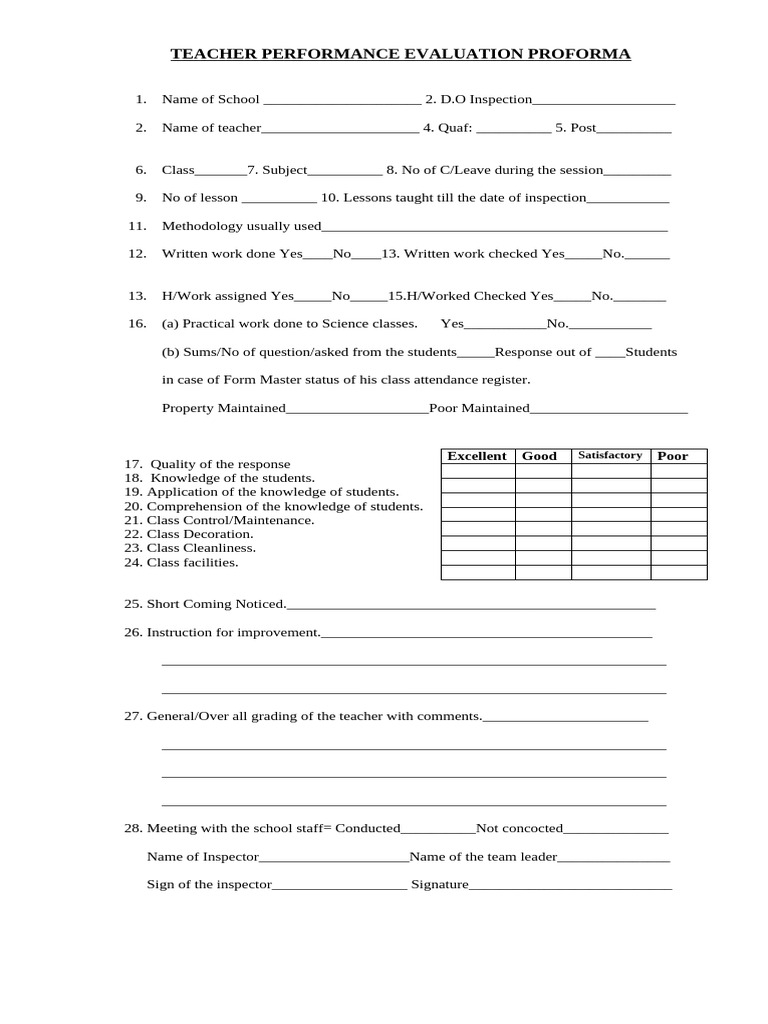 Annual Inspection Proforma | PDF