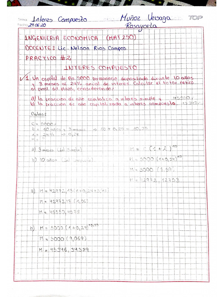 (PRACTICO 2) Matemática Financiera | PDF