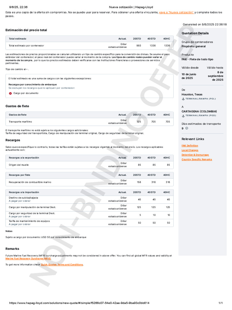 Cotización Hpag | PDF | Tipo de cambio | Moneda