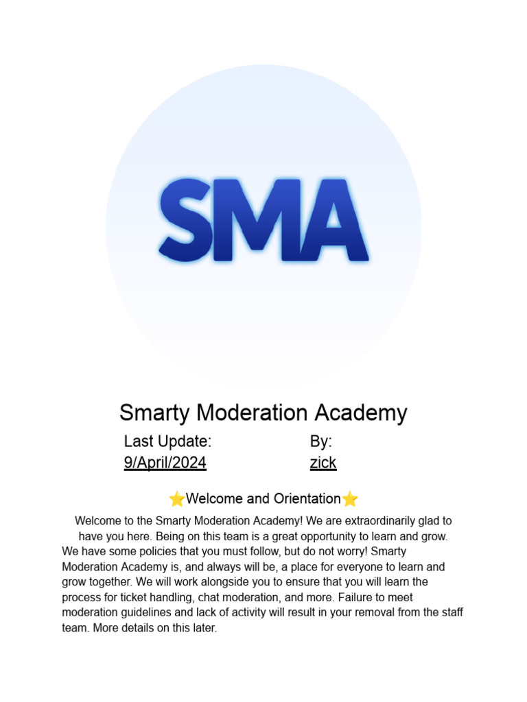 SMA Moderation Guidelines | PDF | Internet Forum