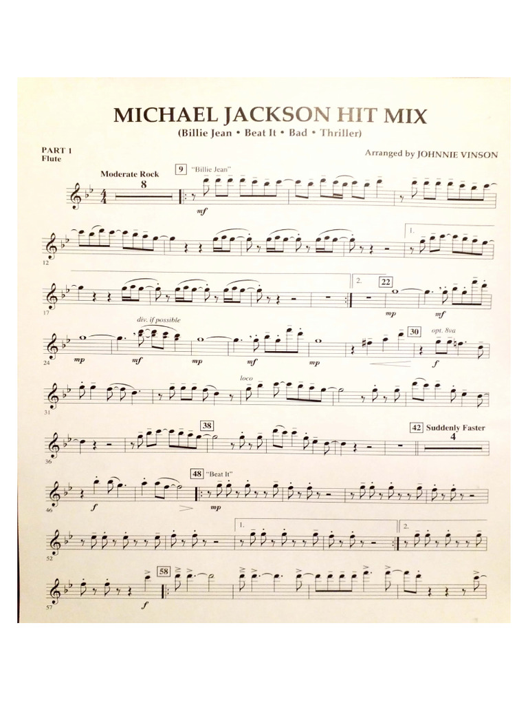 Michael Jackson Hit Mix Instrumentos | PDF