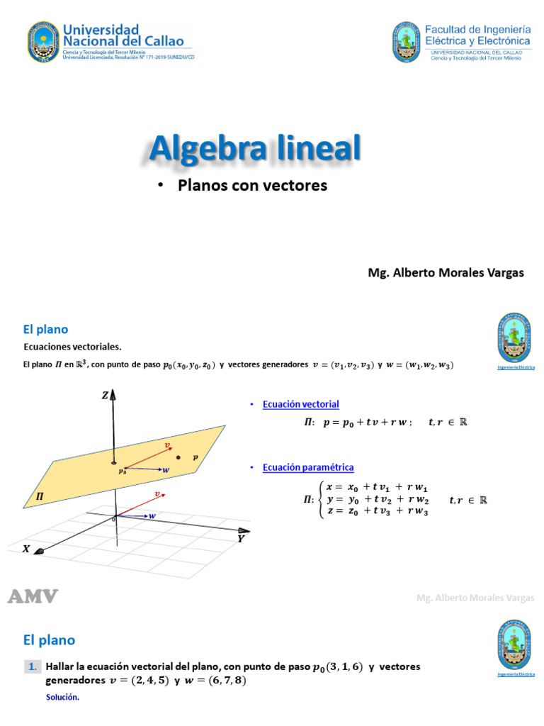 2 Plano Vectorial | PDF | Espacio vectorial | Ecuaciones