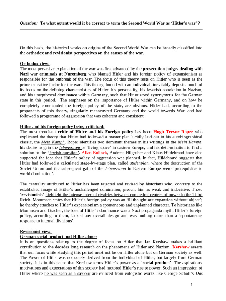 Hitler and World War II | PDF | Nazism | Nazi Germany