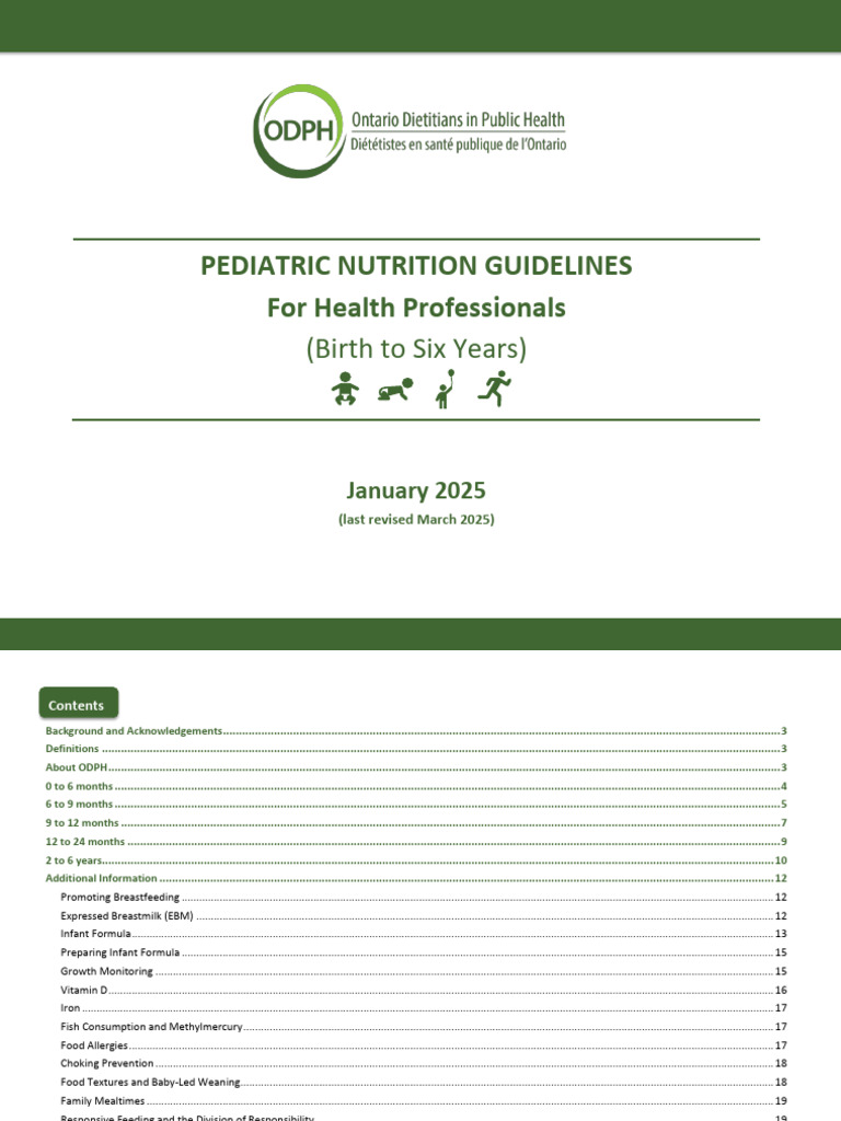 Pediatric Nutrition Guidelines 2025 | PDF | Breastfeeding | Breast Milk