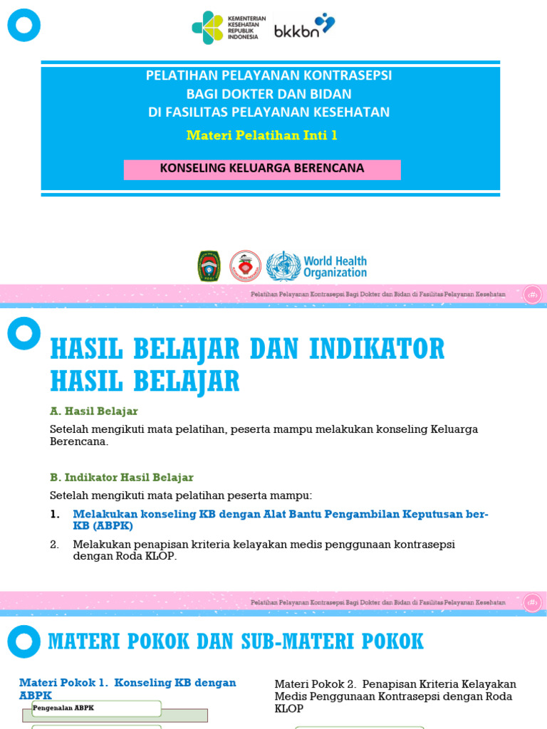 Konseling KB dengan ABPK: Prinsip Satu Tuju | PDF