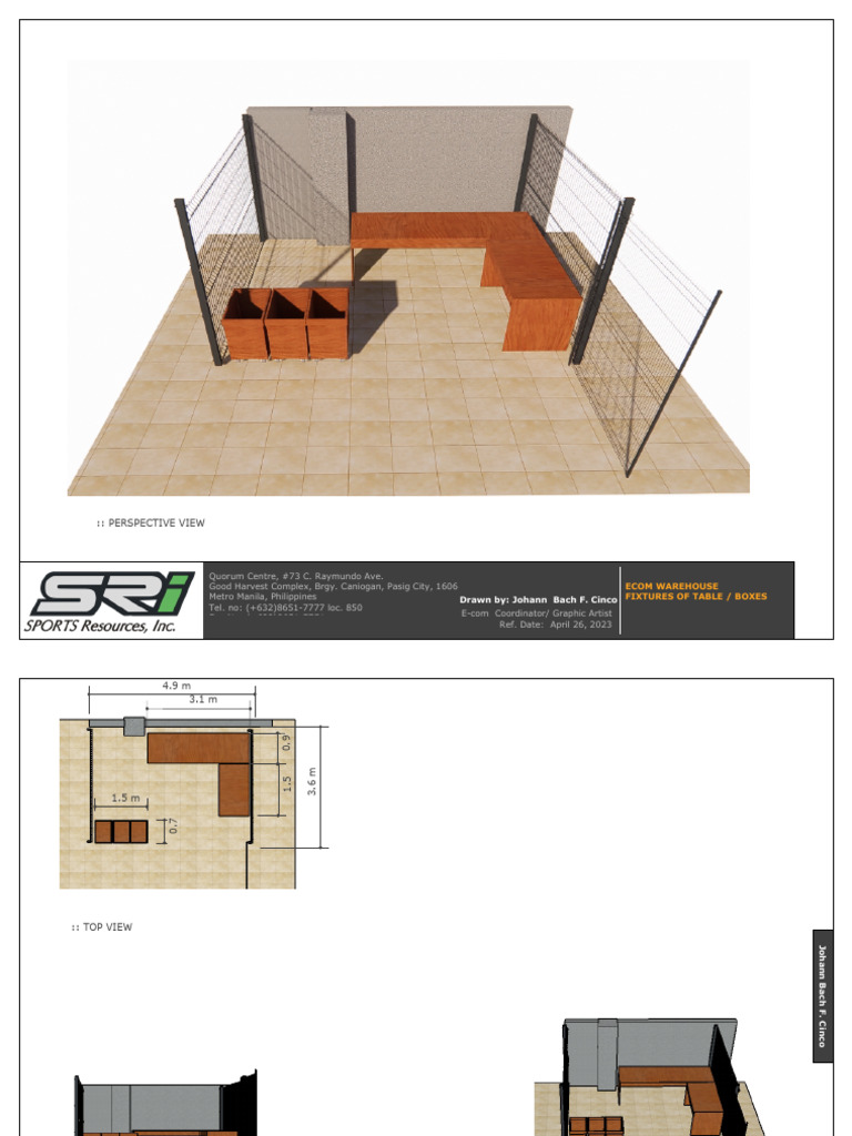 Warehouse Floor Plan Layout and Fixtures | PDF | Infographics | Visual ...