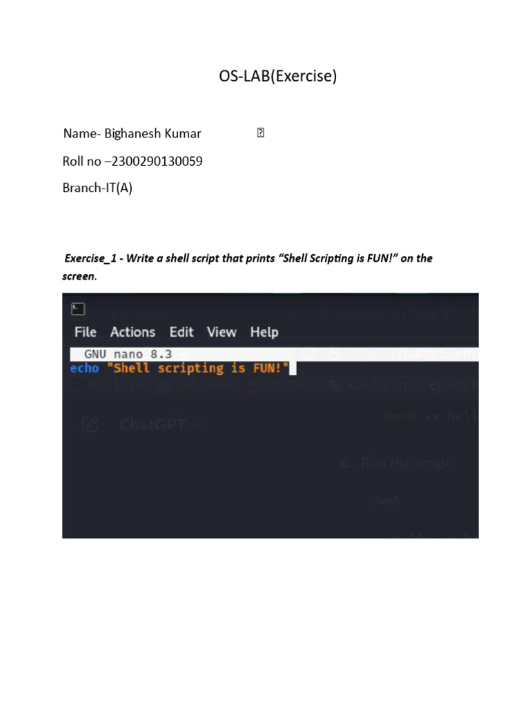 OSlab 2 Bighanesh Kumar 2300290130059 | PDF